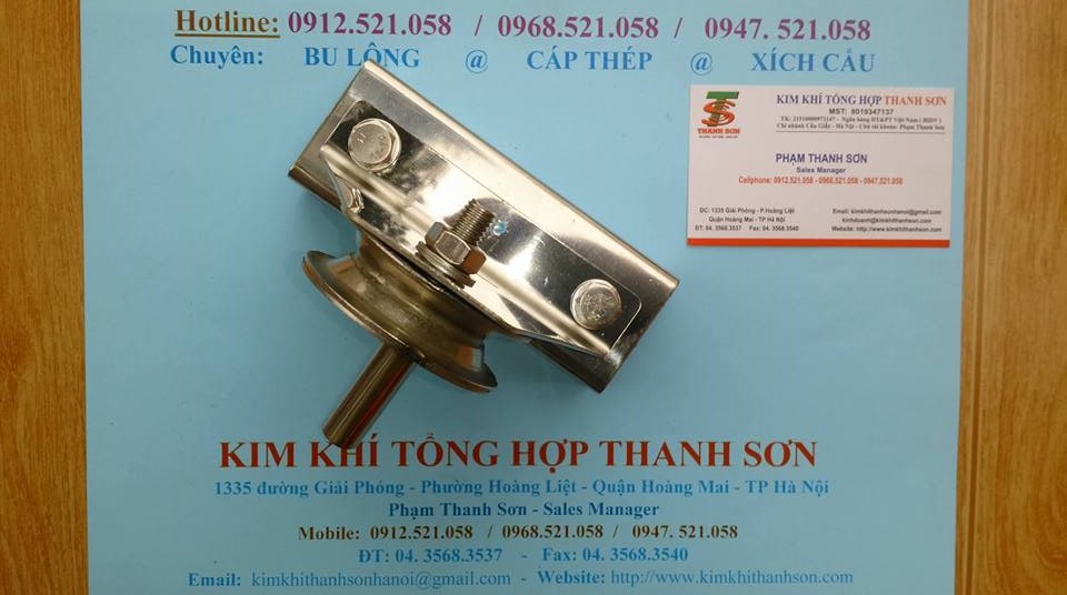 Puly vuông Inox kéo cáp cột cờ 0968.521.058 Thanh Sơn kinh doanh bộ tay ...