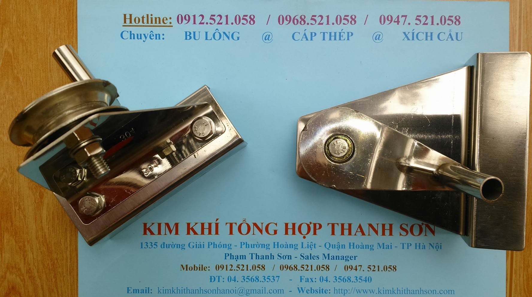 Puly vuông Inox kéo cáp cột cờ 0968.521.058 Thanh Sơn kinh doanh bộ tay ...