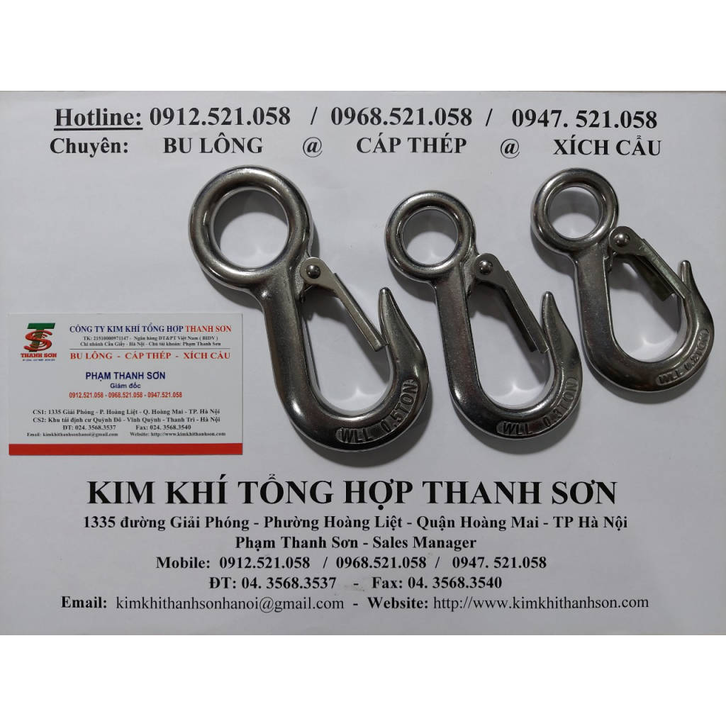 Móc cẩu Inox 304 , ròng rọc puly Inox 304 các cỡ 0913.521.058 C.Ty cáp ...